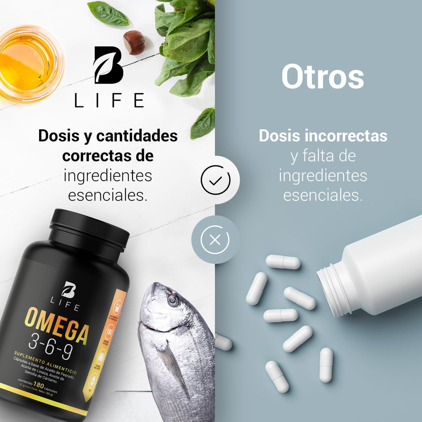 B Life Omega 3-6-9 180 Capsulas – Suplementos Alex MX