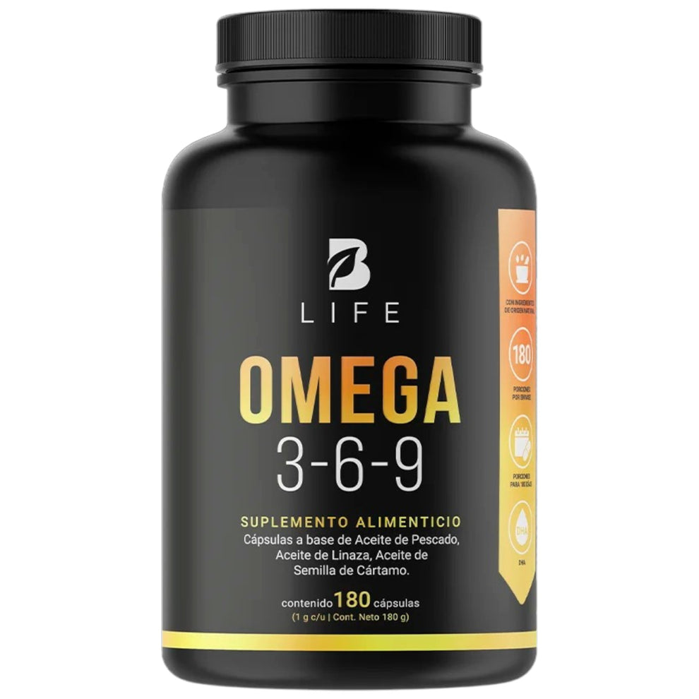 B Life Omega 3-6-9 180 Capsulas – Suplementos Alex MX
