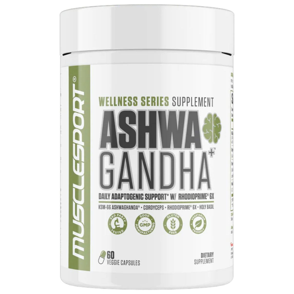 Musclesport Ashwagandha 60 Capsulas – Suplementos Alex MX