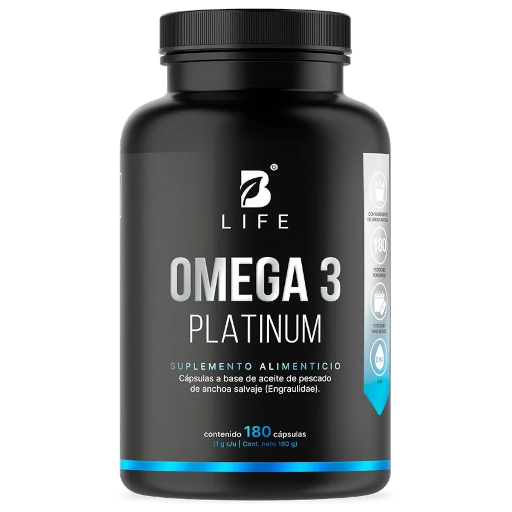 B Life Omega 3 Platinum 180 Capsulas – Suplementos Alex MX