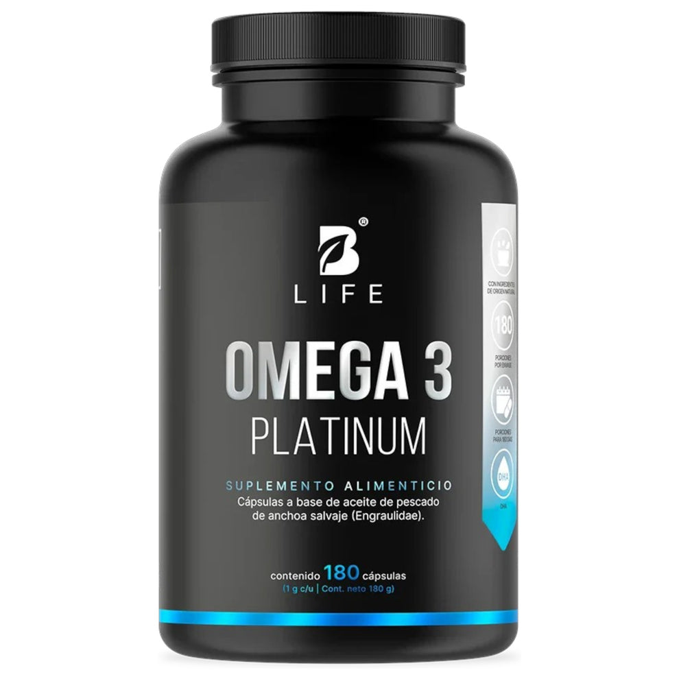 B Life Omega 3 Platinum 180 Capsulas – Suplementos Alex MX